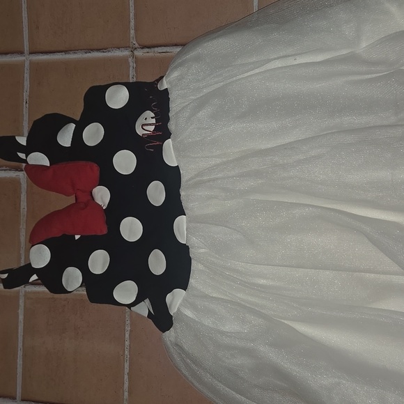 Disney | Dresses | Minnie Mouse Polka Dot Dress With Tulle Skirt | Poshmark